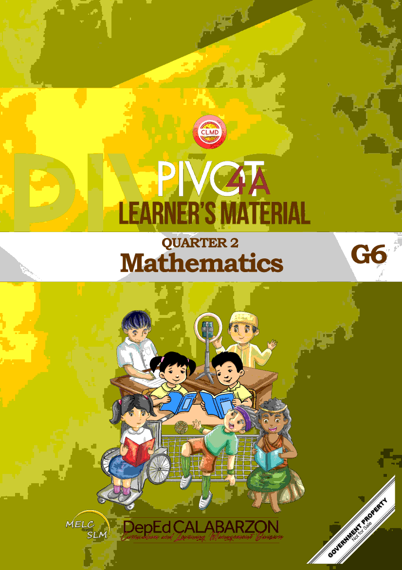 Math 6 Second Quarter Module PIVOT Grade 6 Modules
