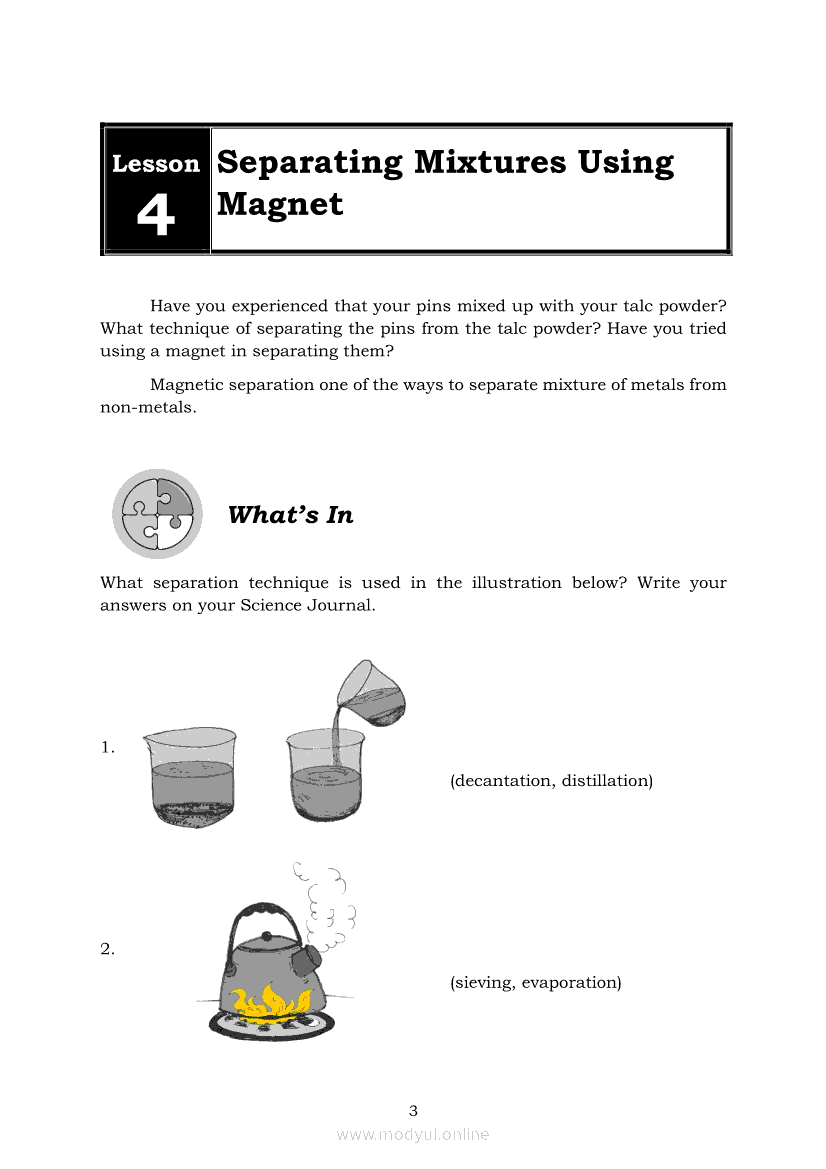 Magnet Separating Mixtures